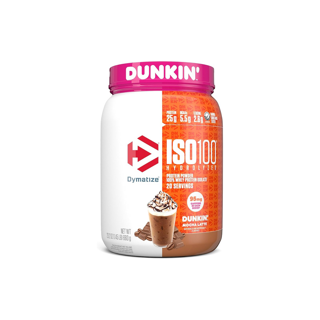 Dymatize Iso 100 Dunkin Mocha Latte 20 serv – FitMarket Panamá